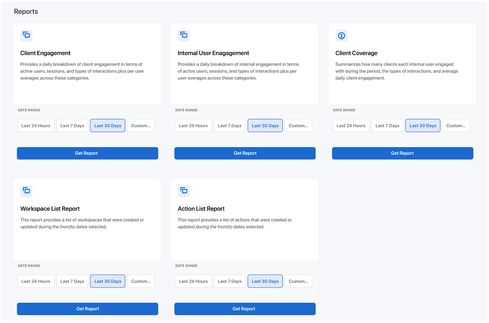 Usage Reports – Moxo Support