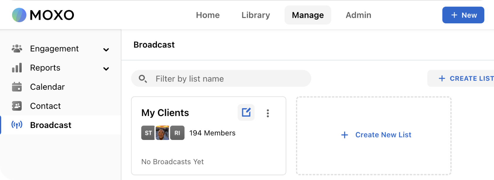 Broadcast – Moxo Support