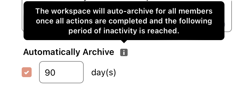 Archiving Workspaces – Moxo Support