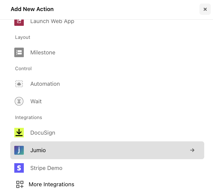 Jumio Action – Moxo Support