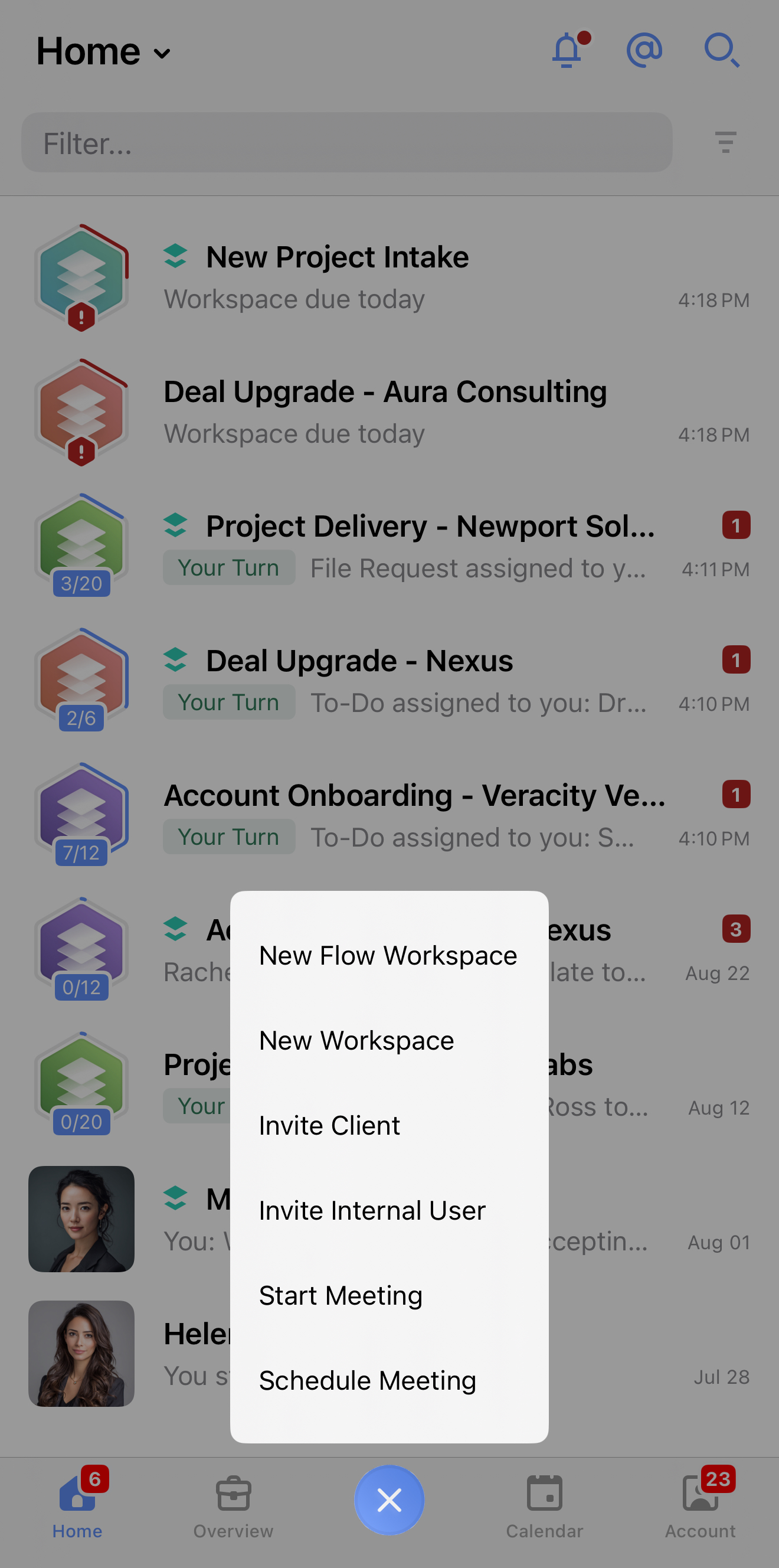 Internal and Client User App Experience – Moxo Support
