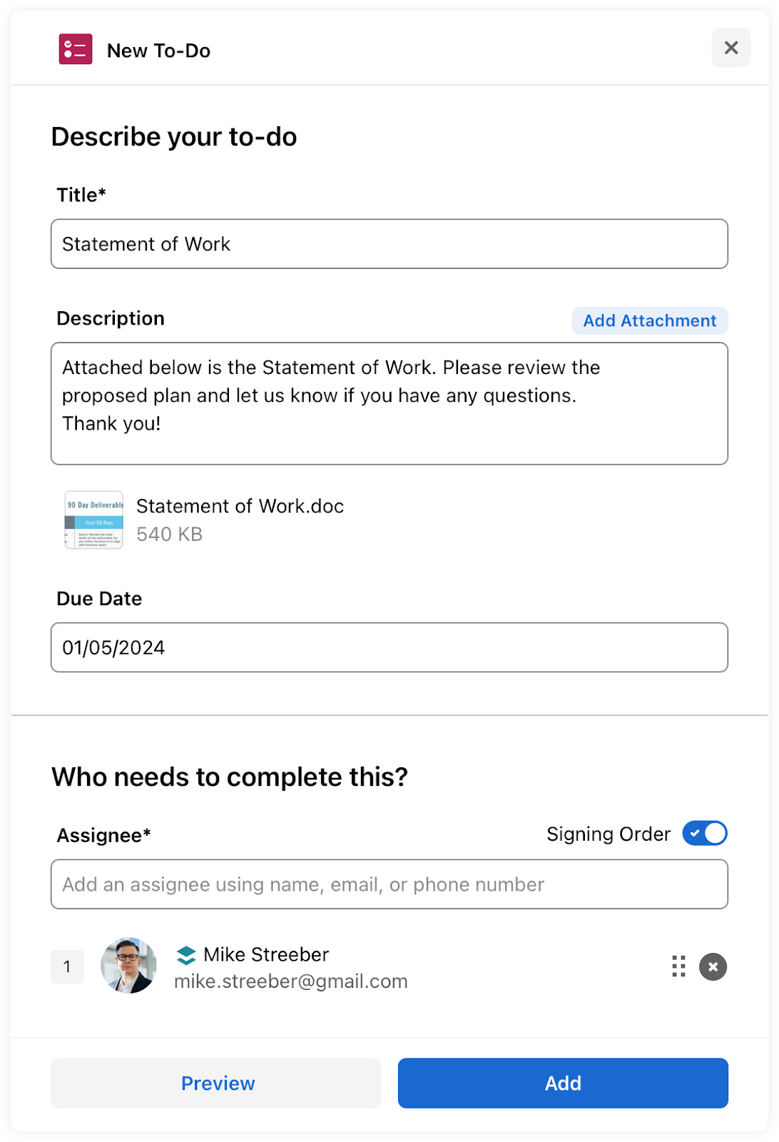 To-Do – Moxo Support