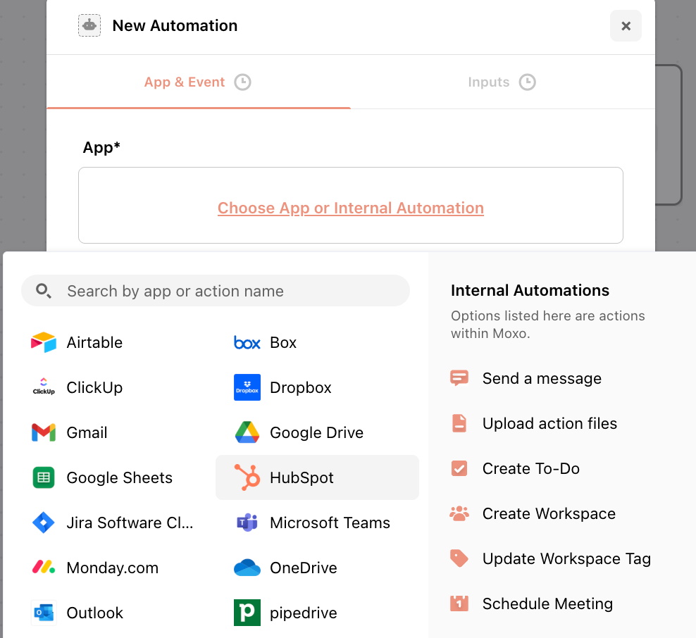 HubSpot and Moxo – Moxo Support