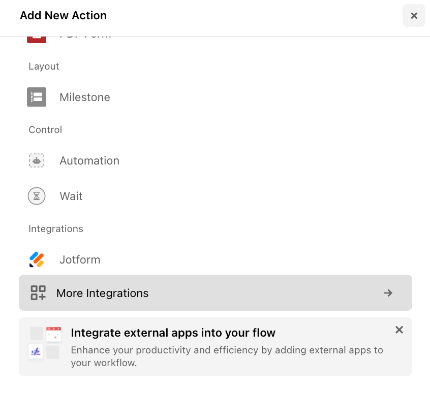 Jotform Action – Moxo Support